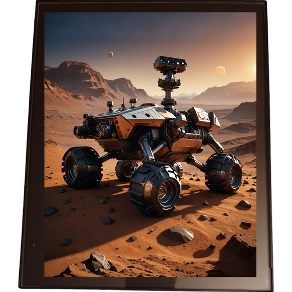 Handmade | Accents | Mars Rover In A Glass Front Frame 8x Picture Ai ...